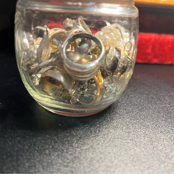 Jewelry | Assorted Silver And Gold Rings In Glass Jar | Poshmark